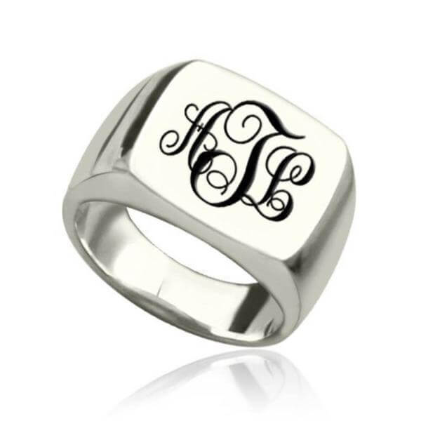 Custom Monogram Rings With Name, Initials and Letters | www ...